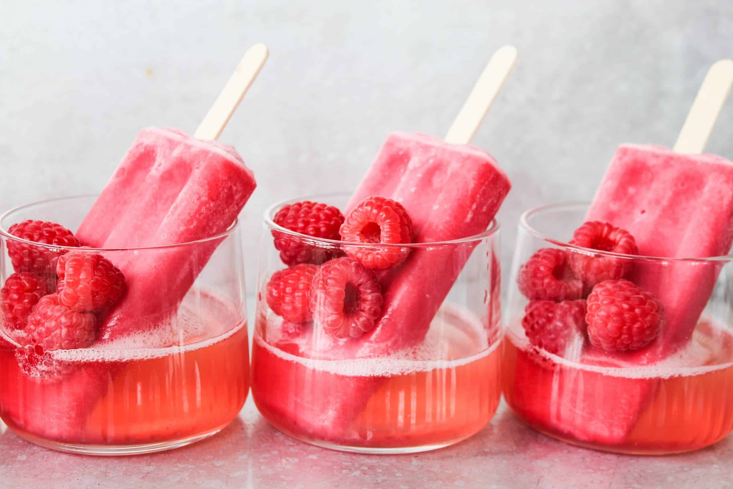 Raspberry Pops and Bubbles - Beautiful Booze
